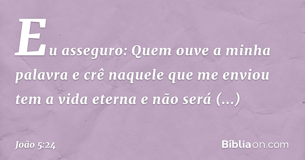 João 5:24 - Bíblia