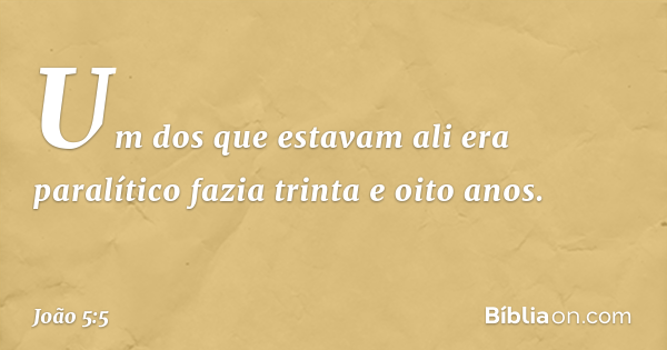 João 5:5 - Bíblia