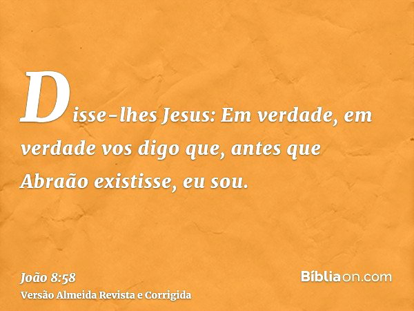 João 8:58 - Bíblia