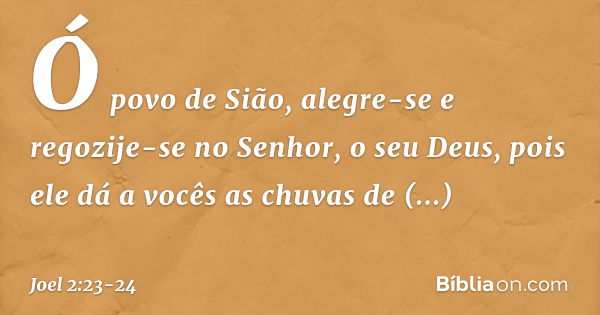 Joel 2:23-24 - Bíblia