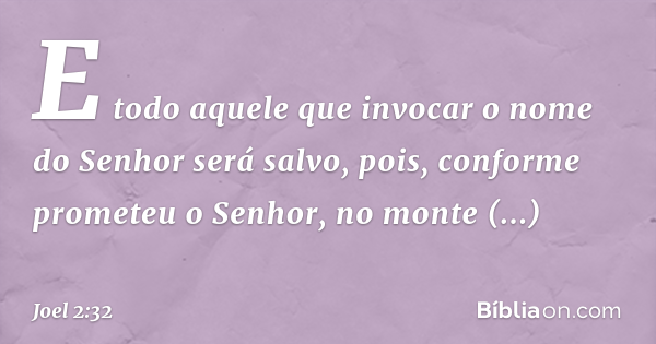 Joel 2:32 - Bíblia