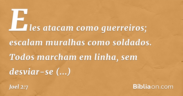Joel 2:7 - Bíblia