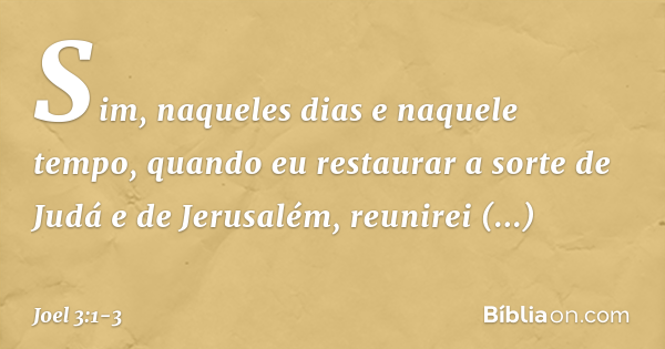 Joel 3:1-3 - Bíblia
