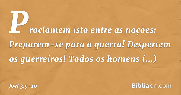 Joel 3:9-10 - Bíblia