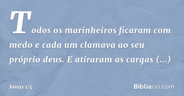 Jonas 1:5 - Bíblia