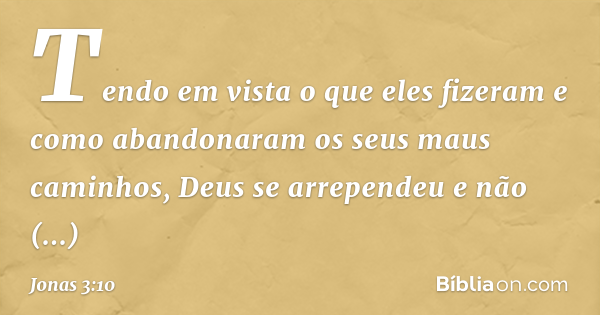 Jonas 3:10 - Bíblia
