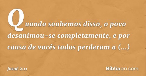 Josué 2:11 - Bíblia