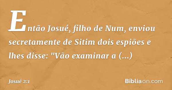Josué 2:1 - Bíblia