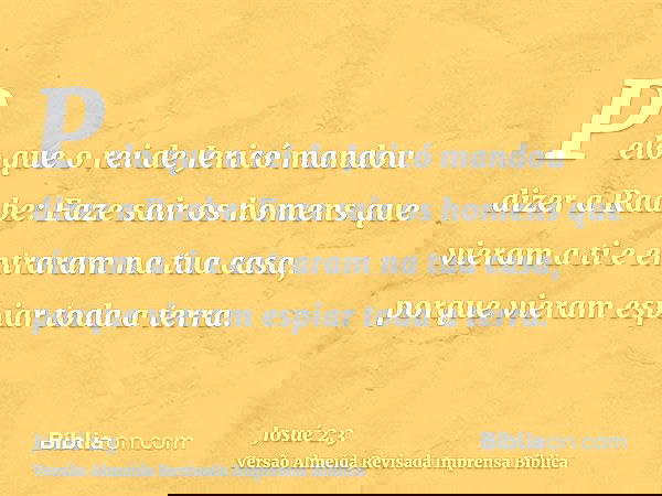 Josué 2:3 - Bíblia