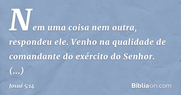 Josué 5:14 - Bíblia