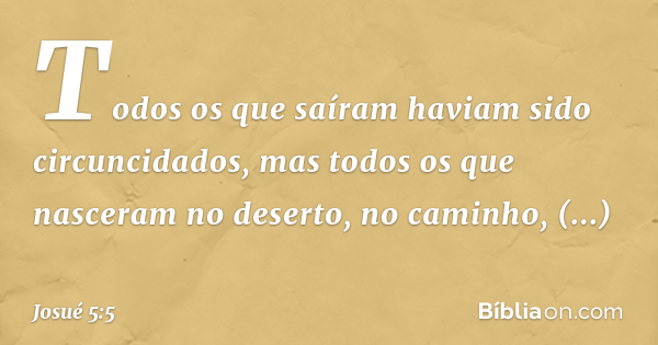 Josué 5:5 - Bíblia