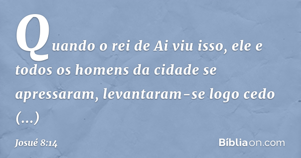 Josué 8:14 - Bíblia