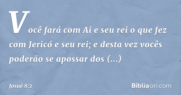 Josué 8:2 - Bíblia