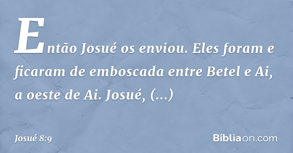 Josué 8:9 - Bíblia
