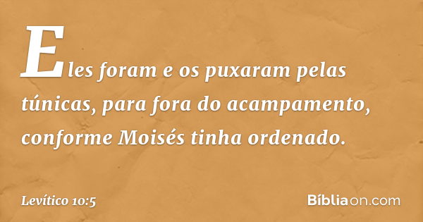 Levítico 10:5 - Bíblia