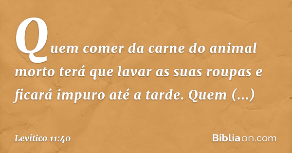 Levítico 11:40 - Bíblia