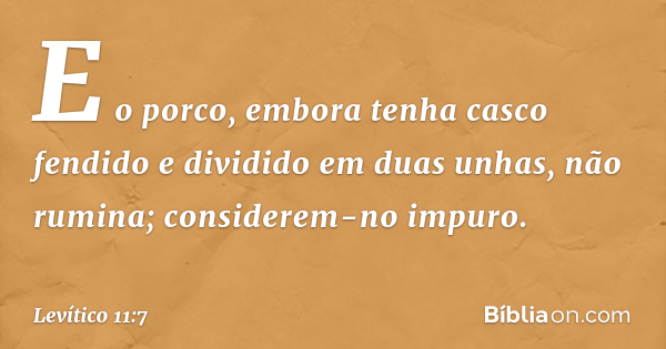 Levítico 11:7 - Bíblia