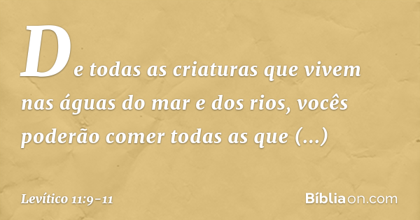 Levítico 11:9-11 - Bíblia