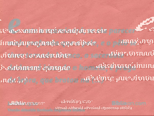 Levítico 13:20 - Bíblia