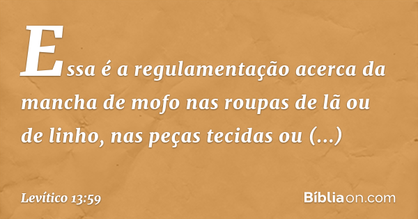 Levítico 13:59 - Bíblia