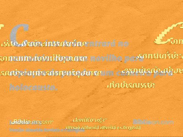 Levítico 16:3 - Bíblia