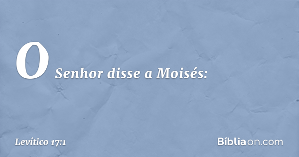 Levítico 17:1 - Bíblia