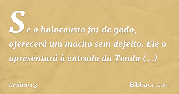 Levítico 1:3 - Bíblia