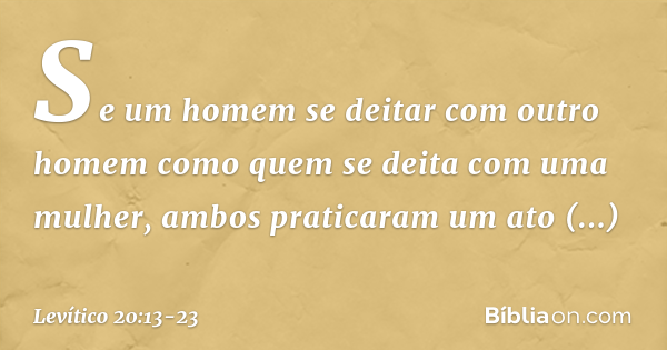 Levítico 20:13-23 - Bíblia
