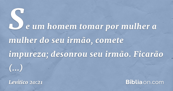 Levítico 20:21 - Bíblia