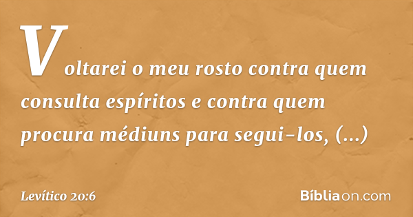 Levítico 20:6 - Bíblia