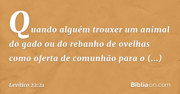 Levítico 22:21 - Bíblia