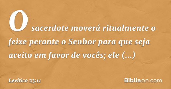 Levítico 23:11 - Bíblia