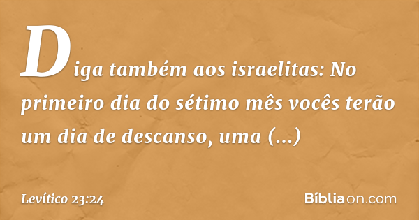 Levítico 23:24 - Bíblia