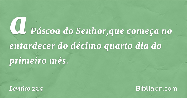Levítico 23:5 - Bíblia