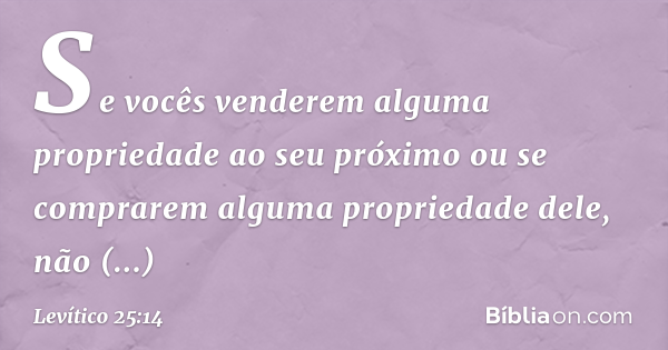 Levítico 25:14 - Bíblia