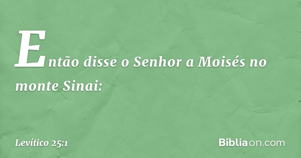 Levítico 25:1 - Bíblia