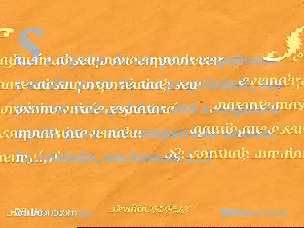 Levítico 25:25-43 - Bíblia