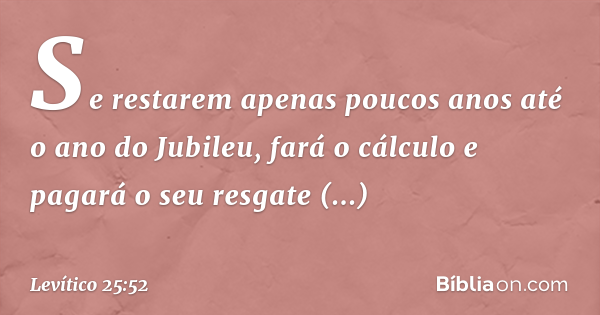 Levítico 25:52 - Bíblia