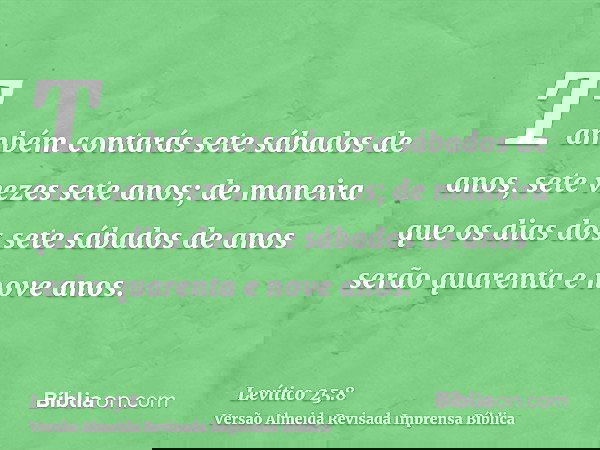 Levítico 25:8 - Bíblia