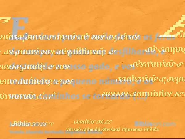 Levítico 26:22 - Bíblia