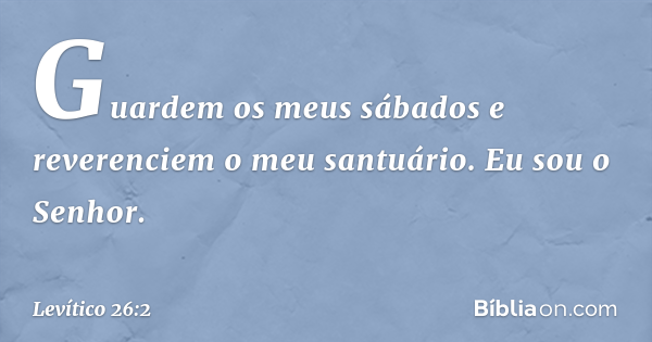 Levítico 26:2 - Bíblia