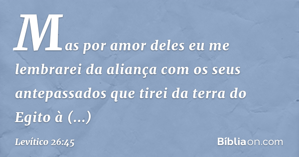 Levítico 26:45 - Bíblia