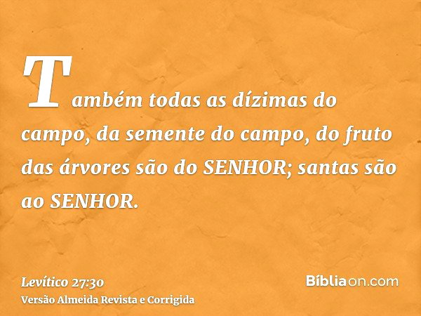 Levítico 27:30 - Bíblia