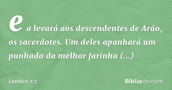 Levítico 2:2 - Bíblia