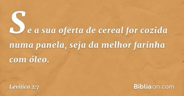 Levítico 2:7 - Bíblia