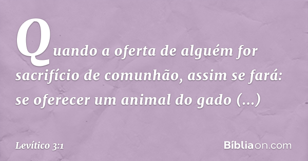 Levítico 3:1 - Bíblia