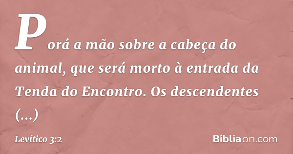 Levítico 3:2 - Bíblia