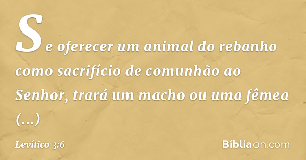 Levítico 3:6 - Bíblia