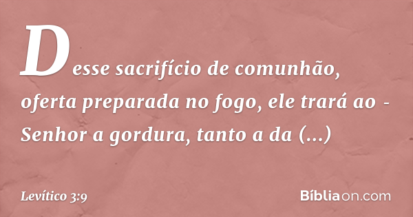 Levítico 3:9 - Bíblia