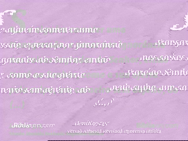 Levítico 5:15 - Bíblia